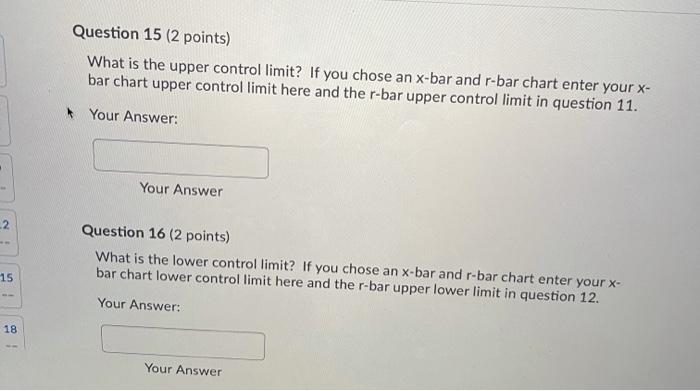 Solved Statistical Process Control Chart 3 A quick service | Chegg.com