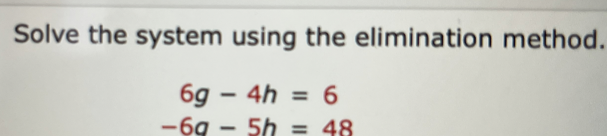 Solved Solve the system using the elimination | Chegg.com