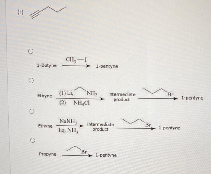 Solved Starting with ethyne, outline syntheses of each of | Chegg.com