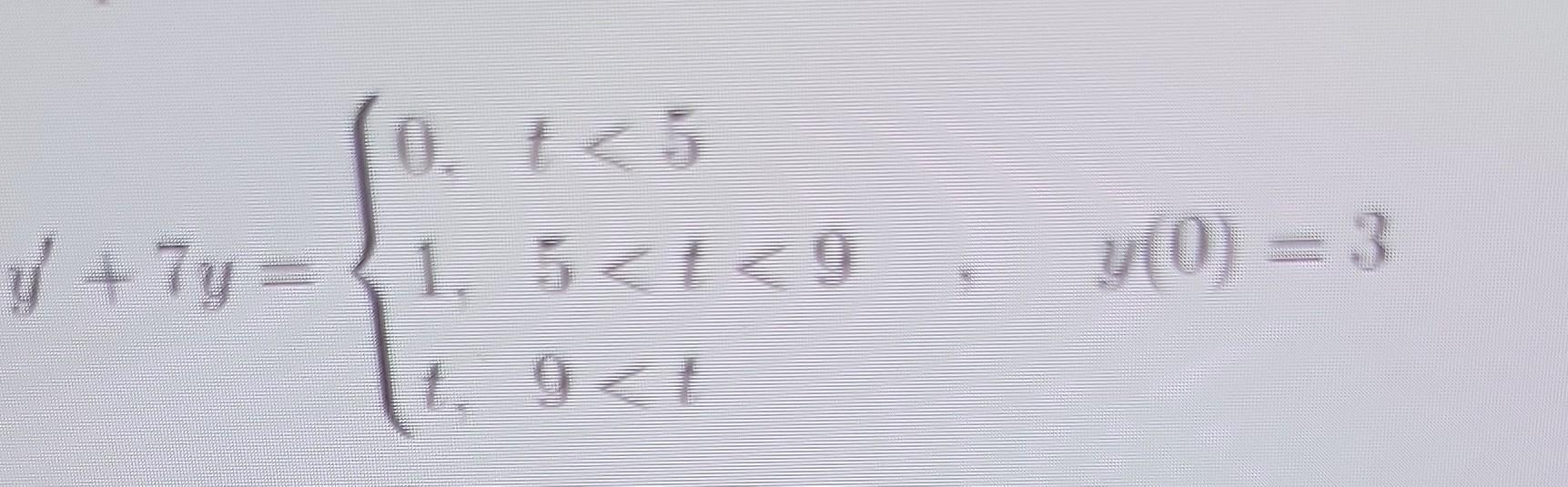 Solved solve initial value with discontinuous forcing | Chegg.com