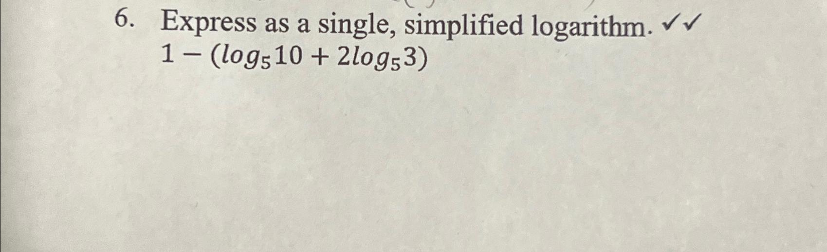 Solved Express as a single, simplified | Chegg.com