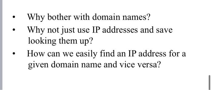 Solved Domain names What are some top level domain names? | Chegg.com