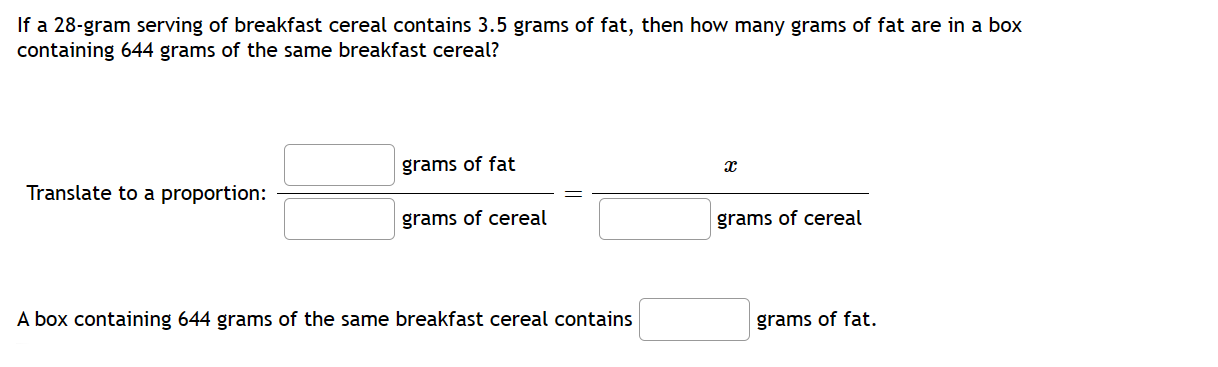 Solved If a 28 -gram serving of breakfast cereal contains | Chegg.com