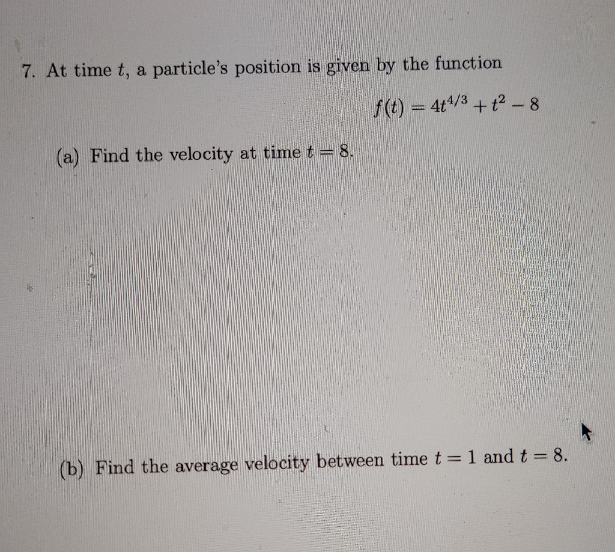 Solved At time t, ﻿a particle's position is given by the | Chegg.com