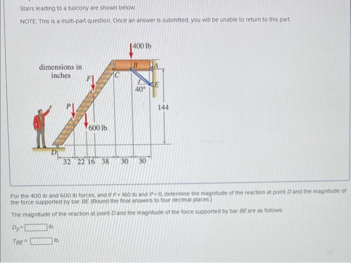 Solved Stairs leading to a balcony are shown below. NOTE: | Chegg.com