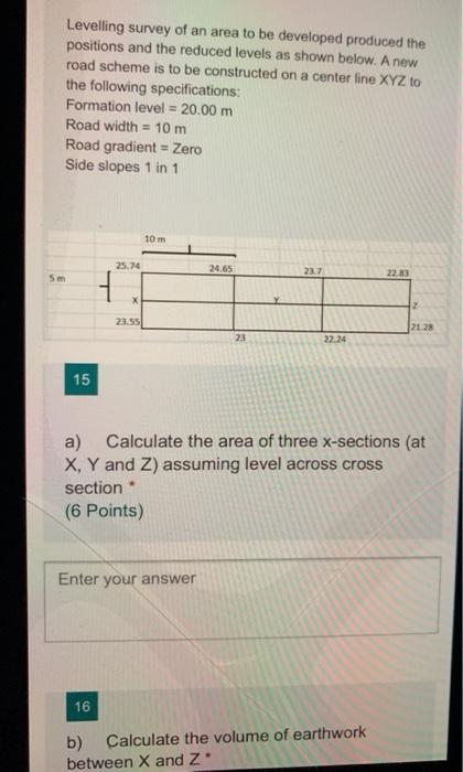 Solved Levelling survey of an area to be developed produced | Chegg.com