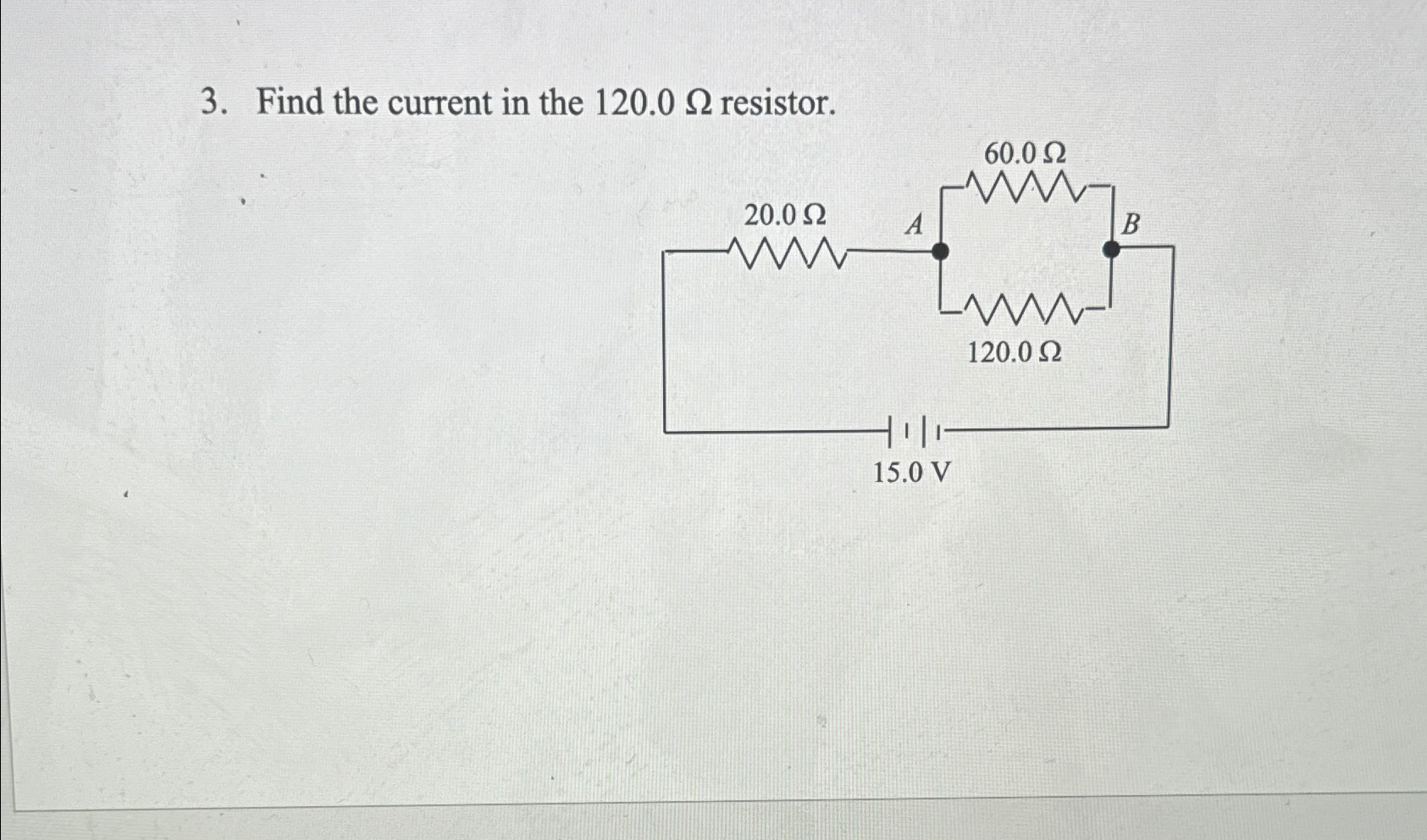 Solved Find The Current In The 120 0Ω ﻿resistor