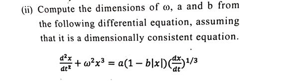 Solved (ii) ﻿Compute the dimensions of ω, ﻿a and b ﻿fromthe | Chegg.com
