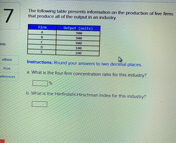 Solved The following table presents information on the | Chegg.com
