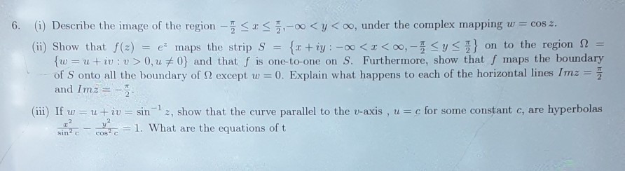 Solved 6. (i) Describe the image of the region