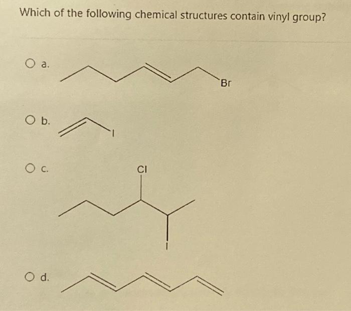 Solved Which of the following chemical structures contain | Chegg.com