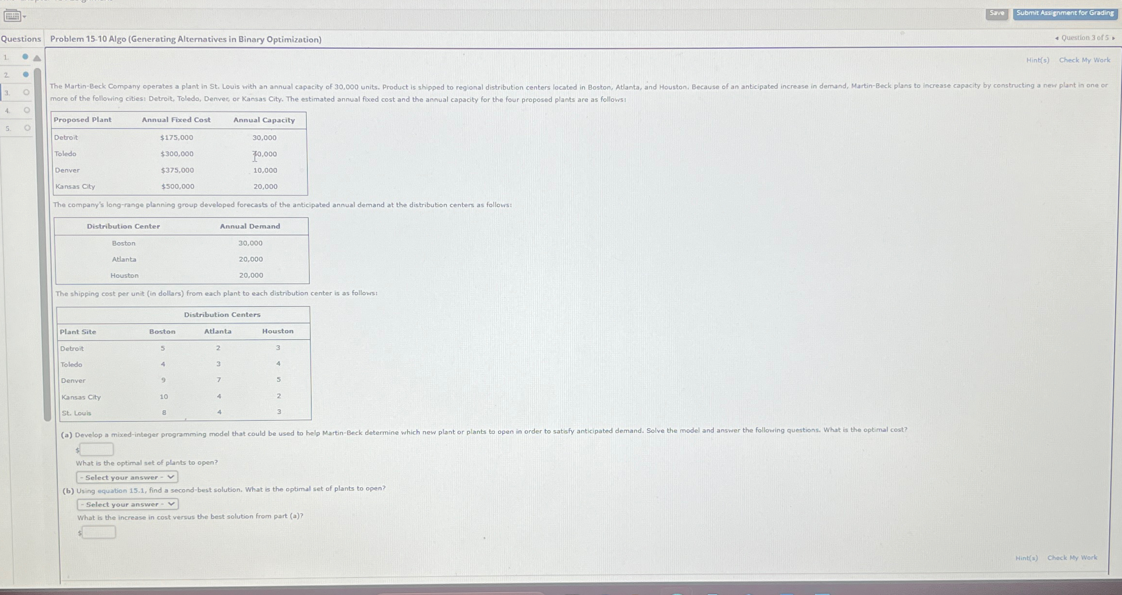 Solved Questions Problem 15-10 ﻿Algo (Generating | Chegg.com