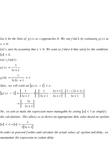 Solved Let L ﻿be the limit of g(x) ﻿as x ﻿approaches 0 . ﻿We | Chegg.com