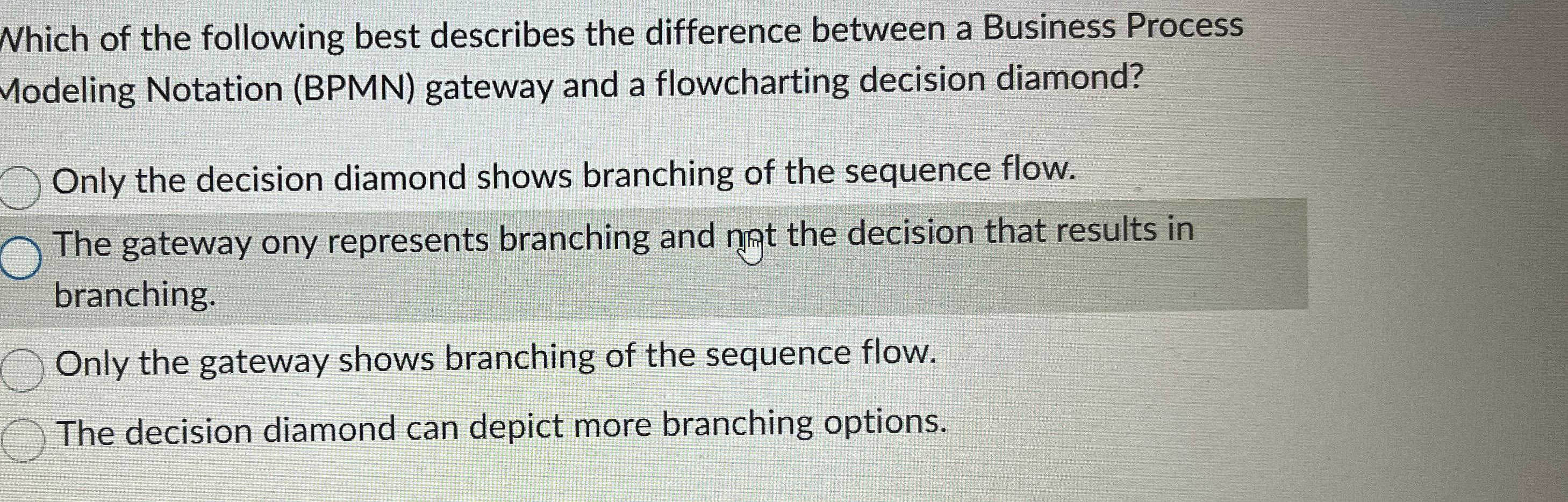 Solved Which of the following best describes the difference | Chegg.com