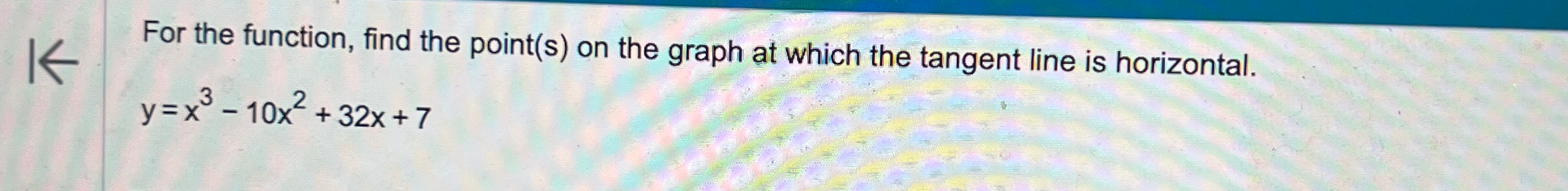 Solved For the function, find the point(s) ﻿on the graph at | Chegg.com