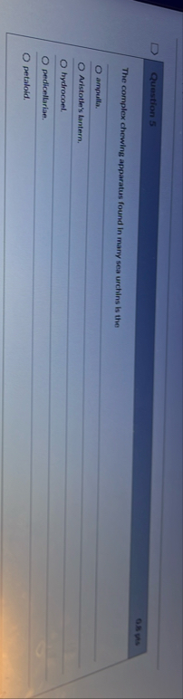 Solved Question 50.8 ﻿ysThe complex chewing apparatus found | Chegg.com