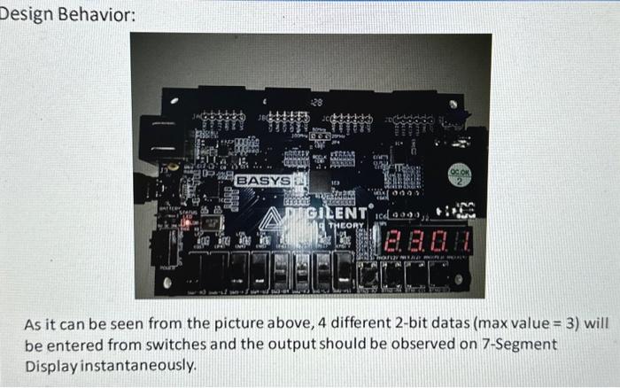 Solved Design Top Level:- Inputs - dataln[7:0] will be | Chegg.com