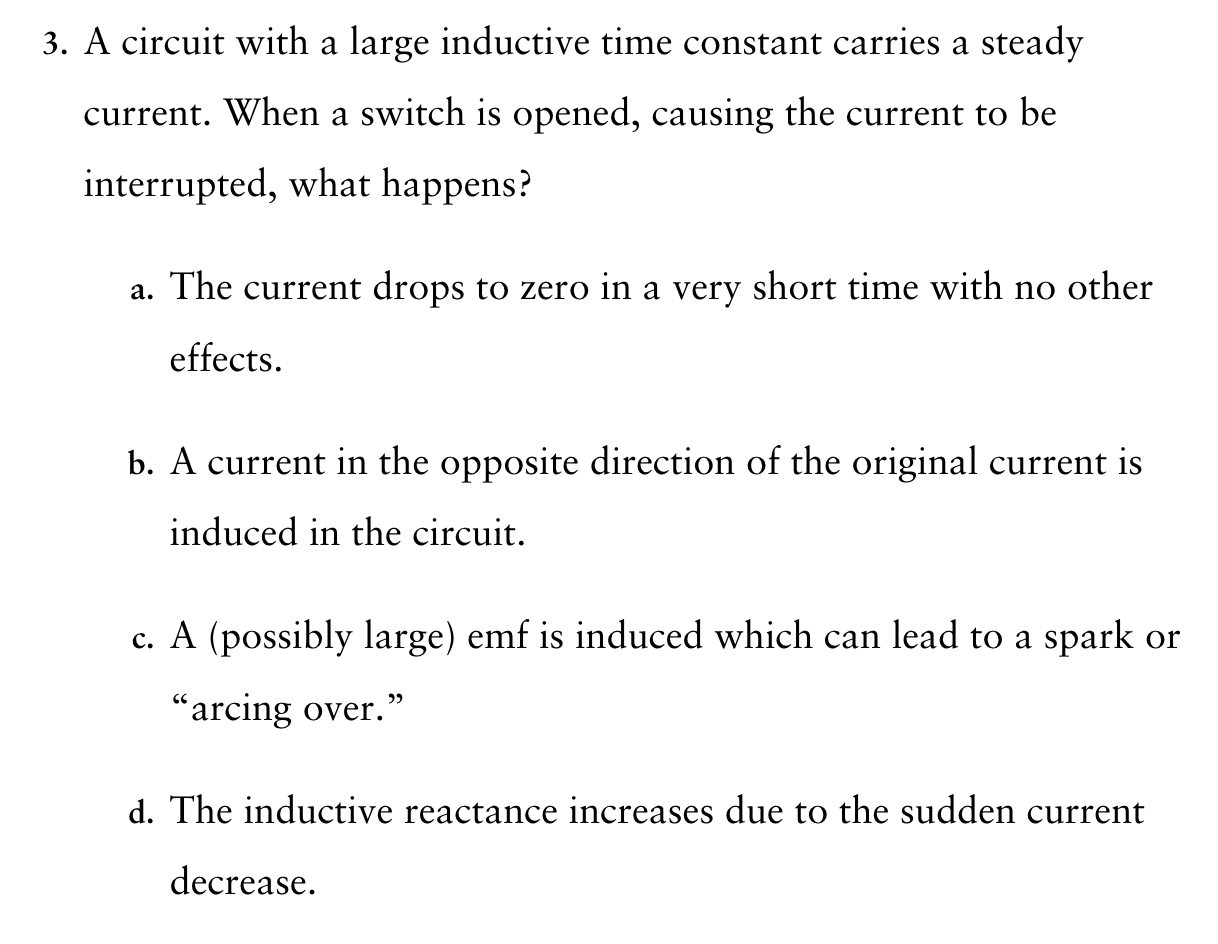 Solved 3. ﻿A circuit with a large inductive time constant | Chegg.com