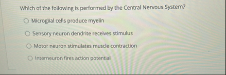 Solved Which of the following is performed by the Central | Chegg.com