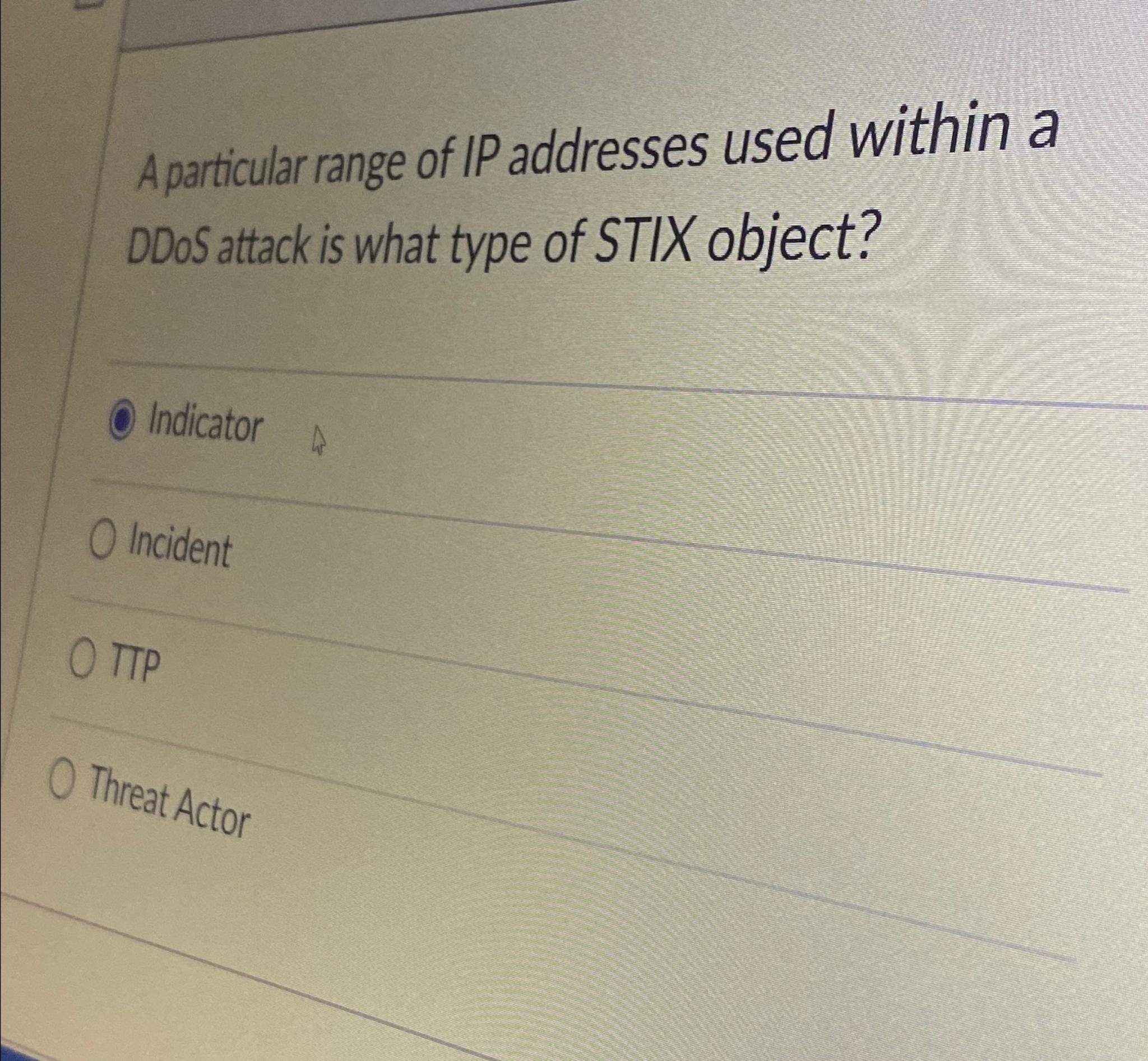 Solved A particular range of IP addresses used within a DDoS | Chegg.com