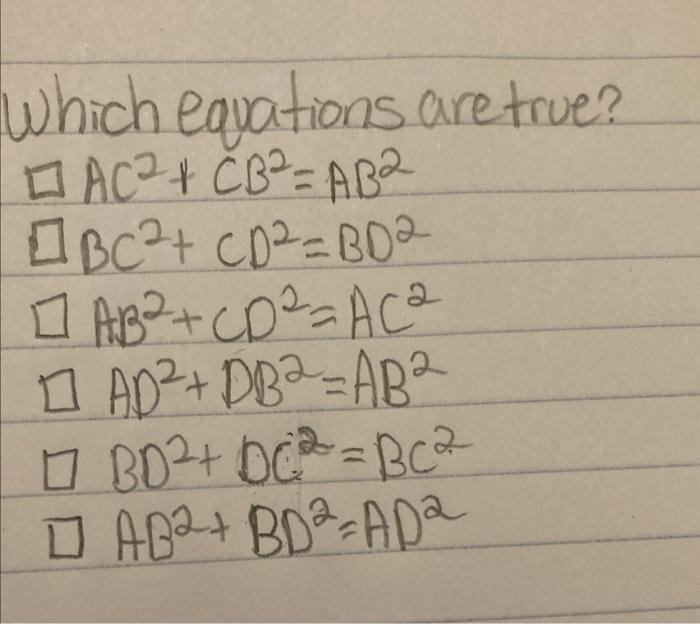 Solved In ABC,BD is perpendicular to AC as shown in the | Chegg.com