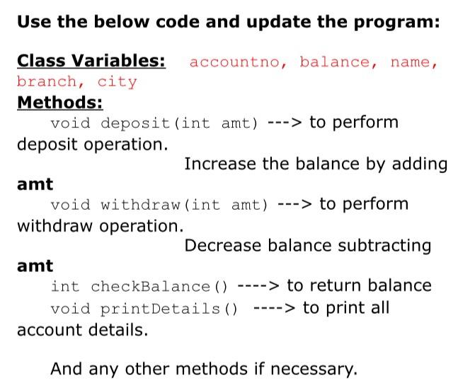 Solved Problem #1 Implement a Java program to perform the | Chegg.com