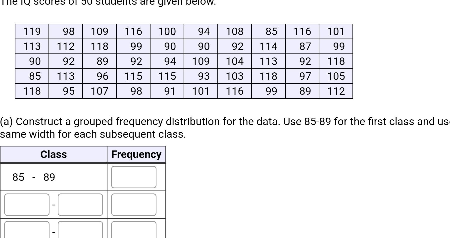 Solved - (b) Which of the following is the correct histogram | Chegg.com