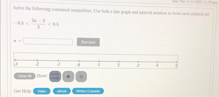Solved Solve the following continued inequalities. Use both | Chegg.com