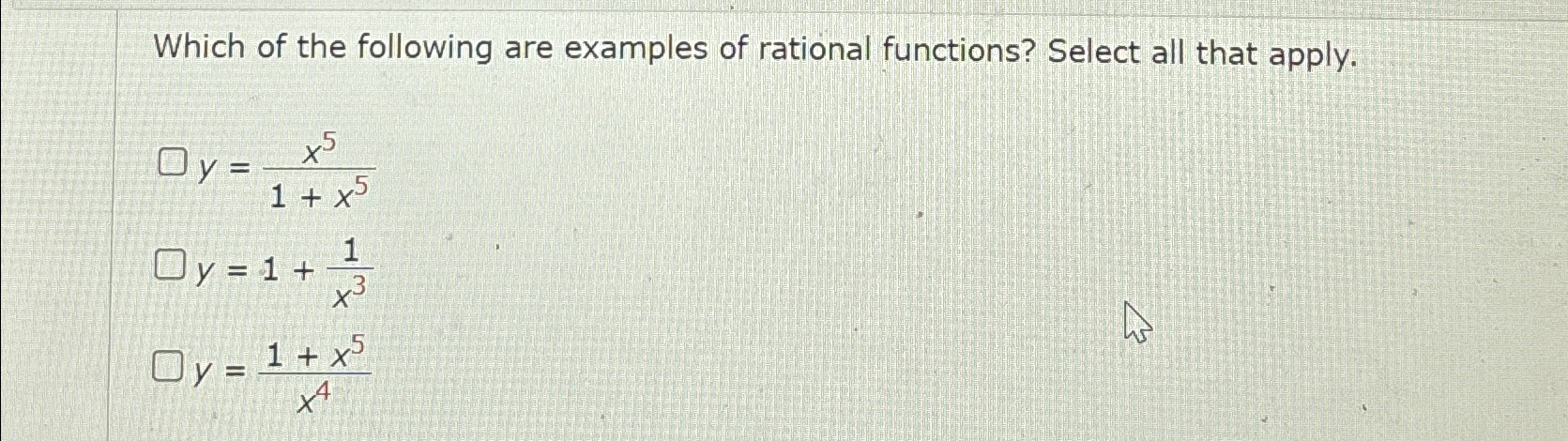 Solved Which of the following are examples of rational | Chegg.com
