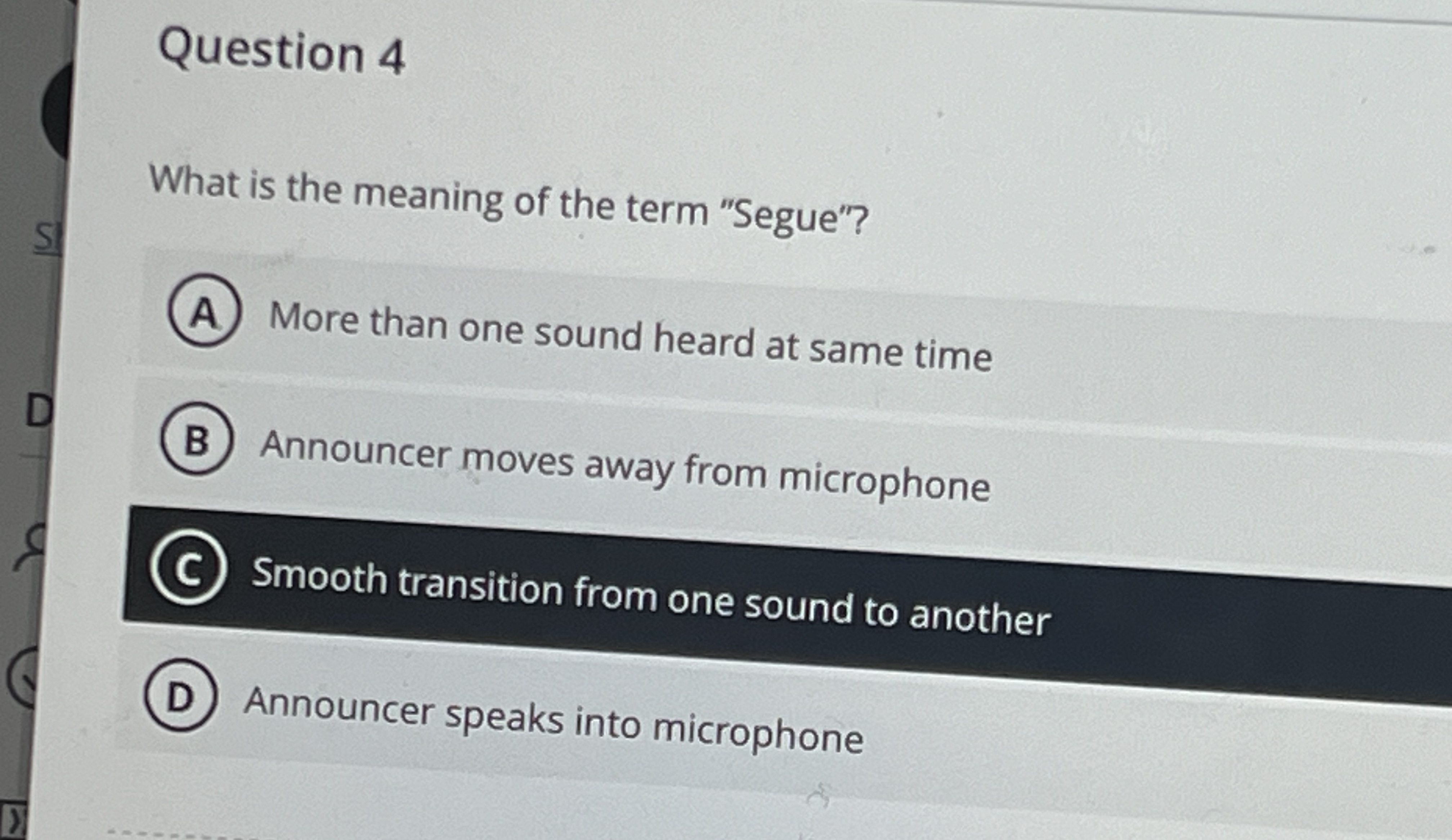 Solved Question 4What is the meaning of the term | Chegg.com