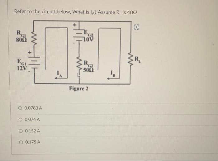 Solved Refer to the circuit below. What is IA ? Assume RL is | Chegg.com