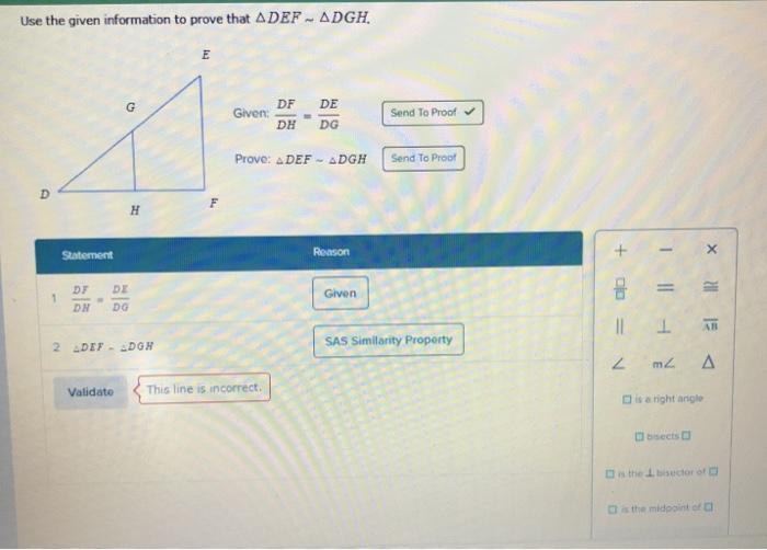 Solved Use the given information to prove that ADEF - ADGH, | Chegg.com