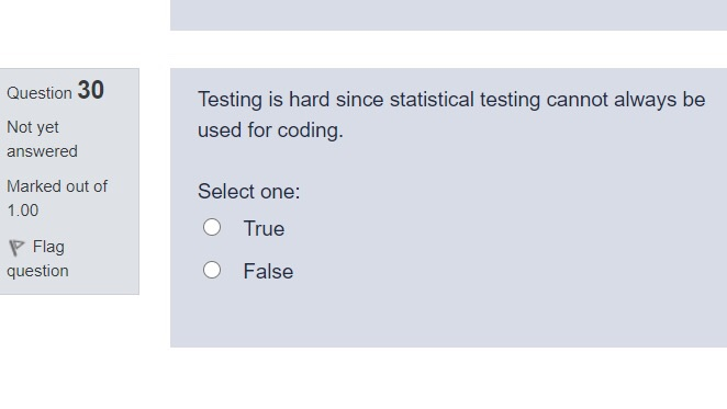Solved Testing is hard since statistical testing cannot | Chegg.com