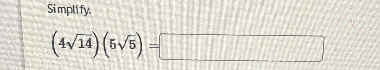 Solved Simplify.(4142)(552)= | Chegg.com