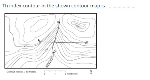 Solved Th index contour in the shown contour map is | Chegg.com Solved Th index contour in the shown contour map is | Chegg.com