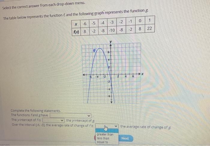 Solved Select The Correct Answer From Each Drop Down Menu