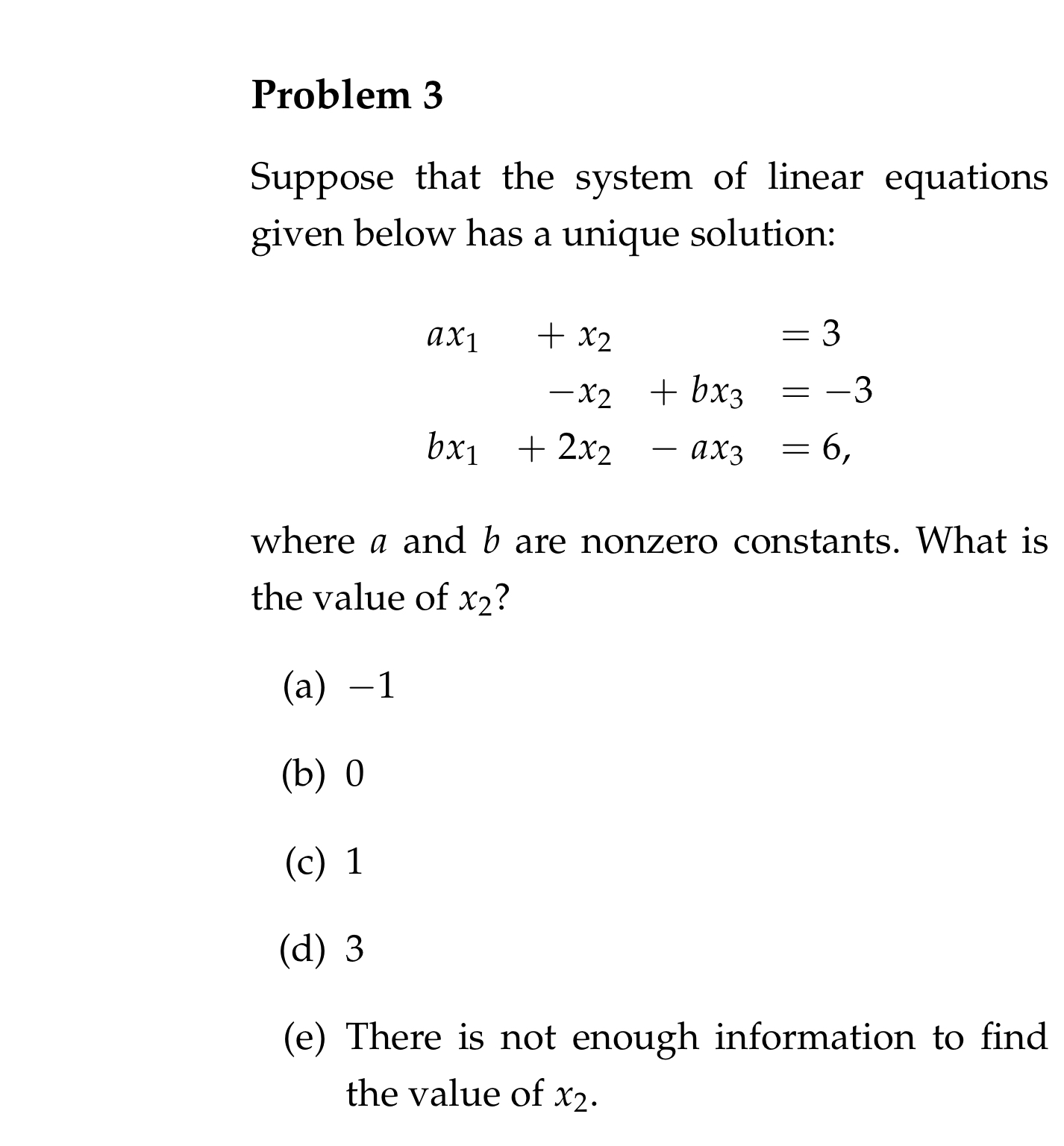 Solved Problem 3Suppose that the system of linear equations | Chegg.com
