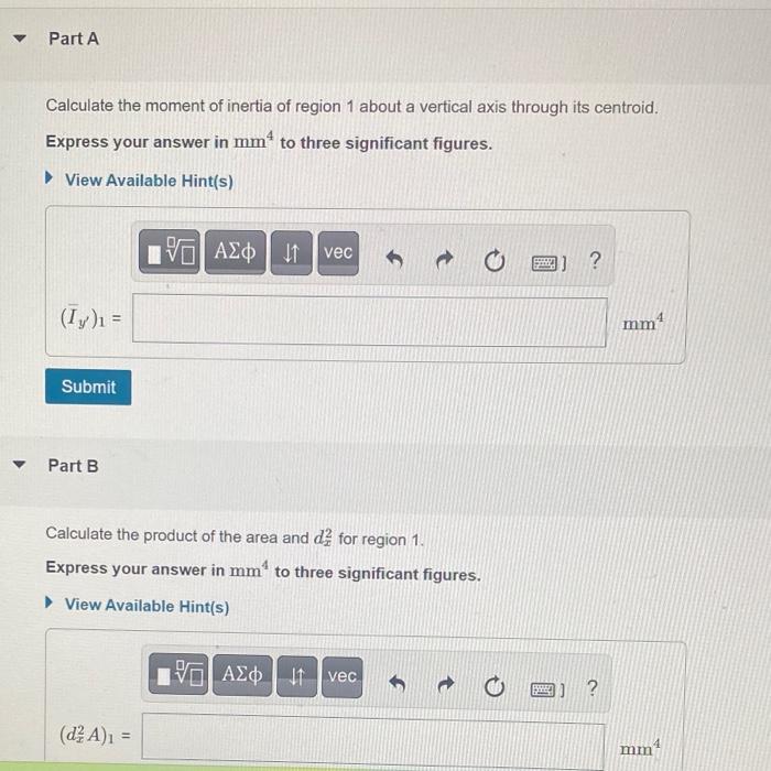 Solved Moments of an Inertia for Composite Areas (Setup and | Chegg.com