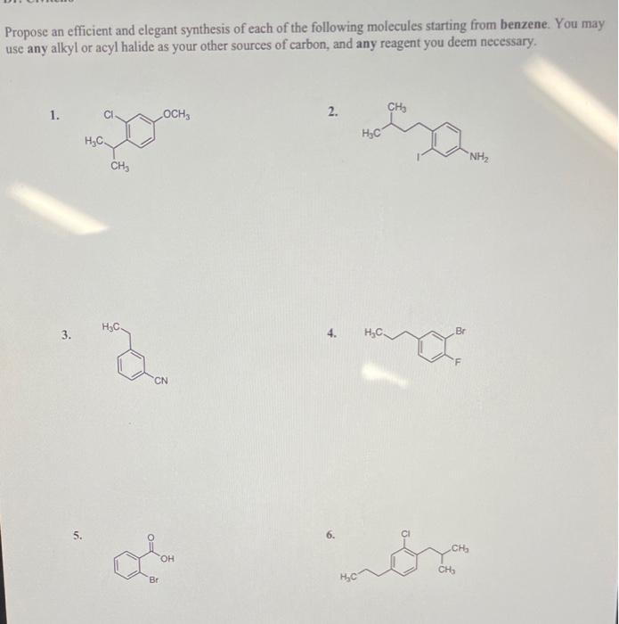Solved Propose an efficient and elegant synthesis of each of | Chegg.com