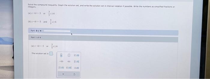Solved Solve the compound inequality. Graph the solution | Chegg.com