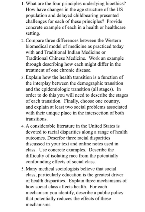 Solved 1. What are the four principles underlying bioethics? | Chegg.com