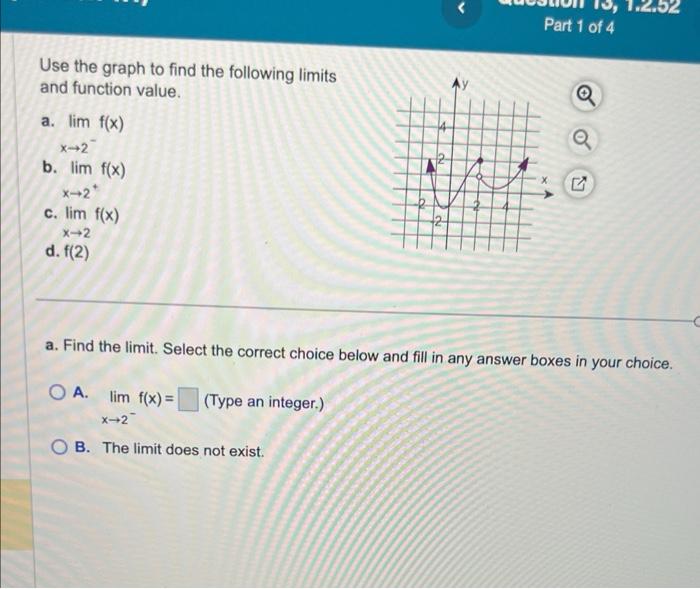 Solved Use the graph to find the following limits and | Chegg.com
