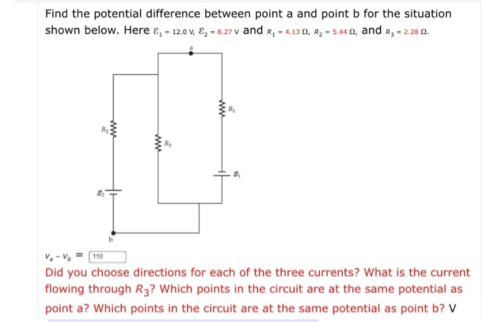 Solved Find the potential difference between point a and | Chegg.com
