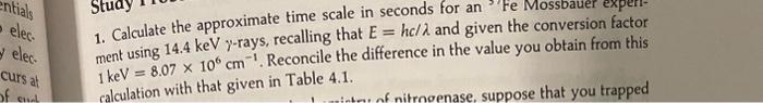 Solved 1. Calculate the approximate time scale in seconds | Chegg.com