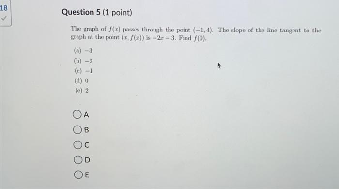 Solved Find f′(1) if f(x)=(nx1+1)(nx−1). A nnn C n1(n1+1) B | Chegg.com