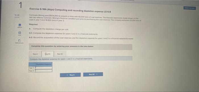 Solved 1 Exercise 6-18A (Algo) Computing and recording | Chegg.com