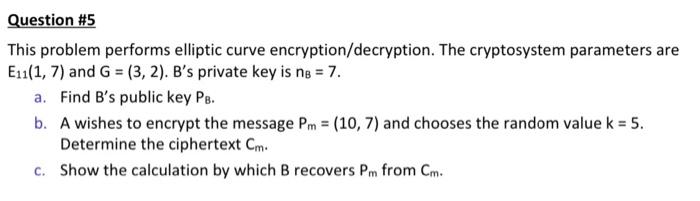 Solved This problem performs elliptic curve | Chegg.com