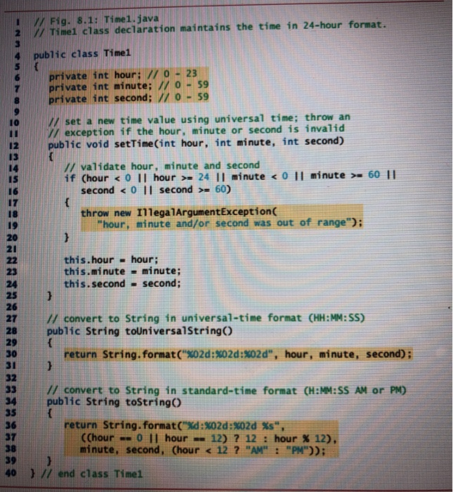 Solved Instructions: Refer to the Timel class provided in | Chegg.com