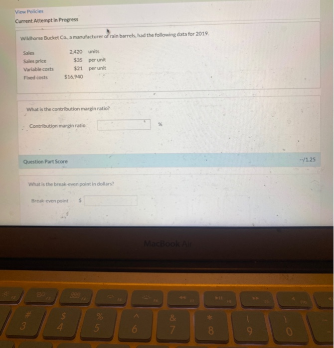 Solved View Policies Current Attempt in Progress Wildhorse | Chegg.com