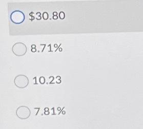 Solved The following table shows the total return and the | Chegg.com